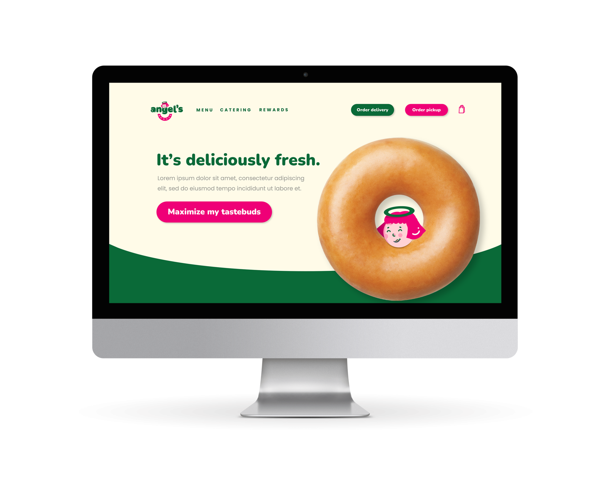 Angel’s Donuts was a local donut shop in Mobile, Alabama. This is an unofficial design. The shop ...